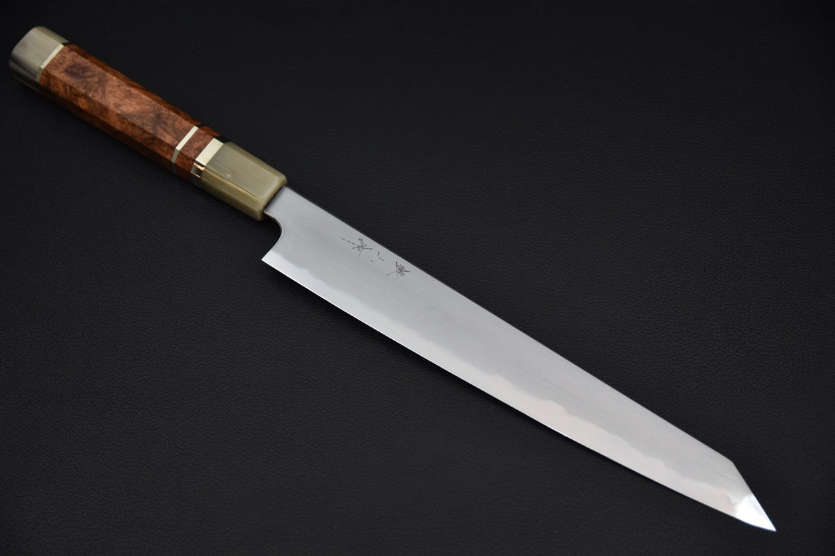 Tetsujin Hamono Kasumi Aogami #2 Sujihiki 240mm Karin — Stay Sharp