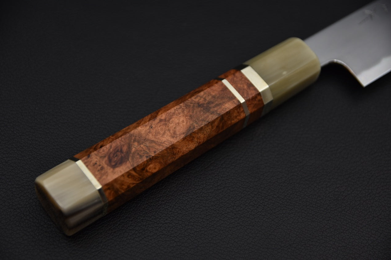 Tetsujin Hamono Kasumi Aogami #2 Sujihiki 240mm Karin — Stay Sharp